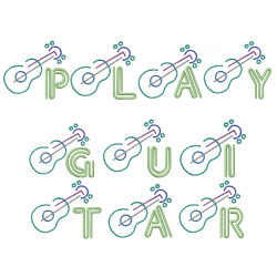 Guitar Fonts by Embroidery Patterns on EmbroideryDesigns.com ...