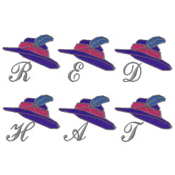 Red Hat Fonts by Embroidery Patterns on EmbroideryDesigns.com ...