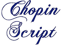 Chopin Script by Fireside Threads on EmbroideryDesigns.com ...