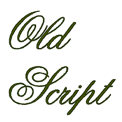 Old Script by Fireside Threads on EmbroideryDesigns.com ...