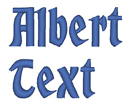 Albert Text by Fireside Threads on EmbroideryDesigns.com ...