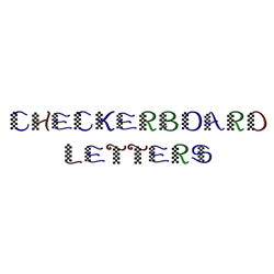 Checkerboard Font by Foxy Ladybug Designs on EmbroideryDesigns.com ...