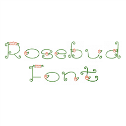 Rosebuds Font by Foxy Ladybug Designs on EmbroideryDesigns.com ...