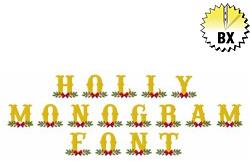 Holly Monogram Embrilliance by Hopscotch on EmbroideryDesigns.com ...