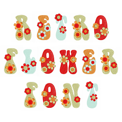 Retro Flower Font by Hopscotch on EmbroideryDesigns.com ...