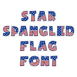 Star Spangled Flag Font by Hopscotch on EmbroideryDesigns.com ...