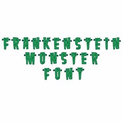 Frankenstein Monster font by Hopscotch on EmbroideryDesigns.com ...