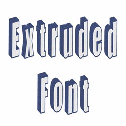 Extruded Font by Hopscotch on EmbroideryDesigns.com | EmbroideryDesigns.com