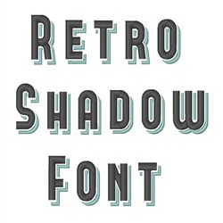 Retro Shadow Font by Hopscotch on EmbroideryDesigns.com ...