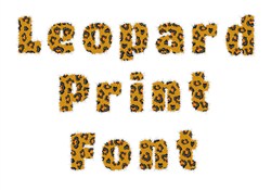 Leopard Print Font by Hopscotch on EmbroideryDesigns.com ...