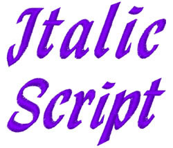 Italic Script by Internet Stitch on EmbroideryDesigns.com ...