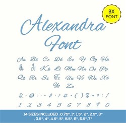 Alexandra Font by Maya Kreations on EmbroideryDesigns.com ...
