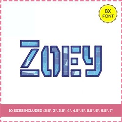 Zoey Font by Maya Kreations on EmbroideryDesigns.com ...