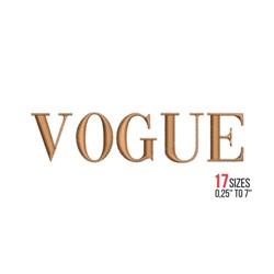 Vogue Font by Maya Kreations on EmbroideryDesigns.com ...