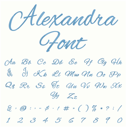 Alexandra Font by Maya Kreations on EmbroideryDesigns.com ...