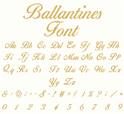 Ballantines Font by Maya Kreations on EmbroideryDesigns.com ...