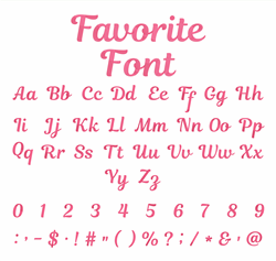 Favorite Font by Maya Kreations on EmbroideryDesigns.com ...