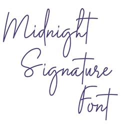 Midnight Signature Font by Needle Noodle Embroidery on ...