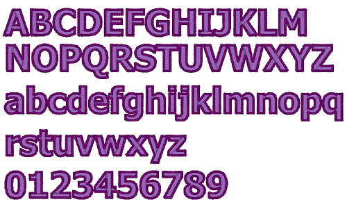 2 Color Embroidery Font Images