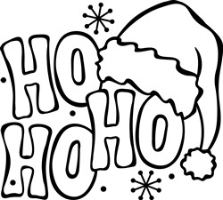 Ho Ho Ho Outline SVG cut file at EmbroideryDesigns.com ...