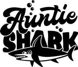 Auntie Shark SVG cut file at EmbroideryDesigns.com | EmbroideryDesigns.com