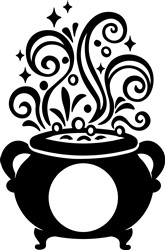 Cauldron Monogram SVG cut file at EmbroideryDesigns.com ...
