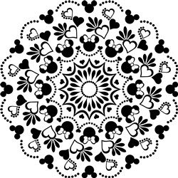 Valentine Disney Mandala SVG cut file at EmbroideryDesigns.com ...