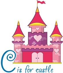 Pink Princess Castle print art print art at EmbroideryDesigns.com ...