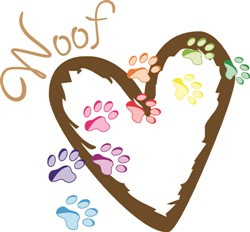 Woof print art print art at EmbroideryDesigns.com | EmbroideryDesigns.com