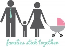 Families Stick Together print art print art at EmbroideryDesigns.com ...
