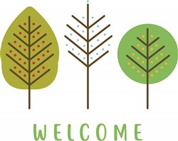 Welcome Trees print art print art at EmbroideryDesigns.com ...