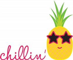 Summer Chillin Pineapple print art print art at EmbroideryDesigns.com ...