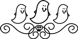 Ghost Triplets SVG cut file at EmbroideryDesigns.com ...