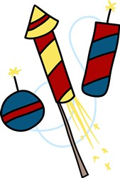 Fire Rockets print art print art at EmbroideryDesigns.com ...