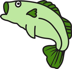 Bass Fish print art print art at EmbroideryDesigns.com ...