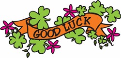 Good Luck Ribbon print art print art at EmbroideryDesigns.com ...