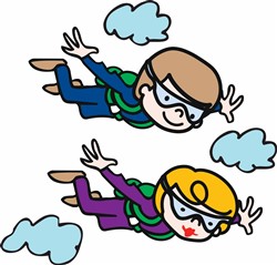 Skydiving Kids print art print art at EmbroideryDesigns.com ...
