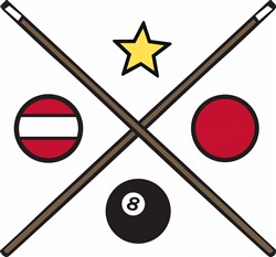 Billiards Equipment print art print art at EmbroideryDesigns.com ...