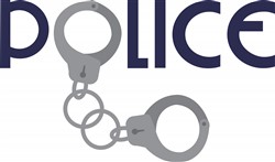 Police Handcuffs print art print art at EmbroideryDesigns.com ...