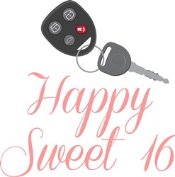 Happy Sweet 16 print art print art at EmbroideryDesigns.com ...