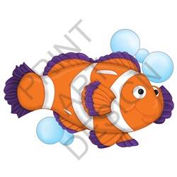 Clown Fish print art print art at EmbroideryDesigns.com ...