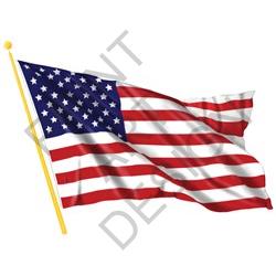 United States Flag print art print art at EmbroideryDesigns.com ...