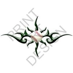 Tribal Baseball print art print art at EmbroideryDesigns.com ...