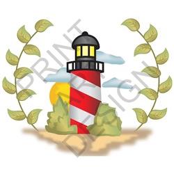 Lighthouse print art print art at EmbroideryDesigns.com ...