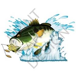 Bass print art print art at EmbroideryDesigns.com | EmbroideryDesigns.com