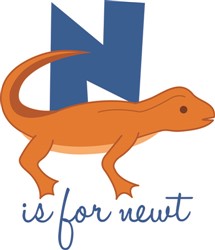 N Is For Newt SVG cut file at EmbroideryDesigns.com | EmbroideryDesigns.com
