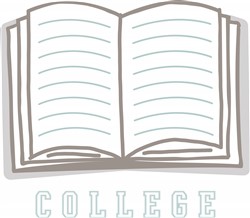 College Book print art print art at EmbroideryDesigns.com ...