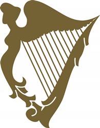 Harp print art print art at EmbroideryDesigns.com | EmbroideryDesigns.com