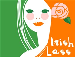 St. Patricks Irish Lass print art print art at EmbroideryDesigns.com ...