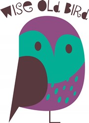 Wise Old Bird print art print art at EmbroideryDesigns.com ...